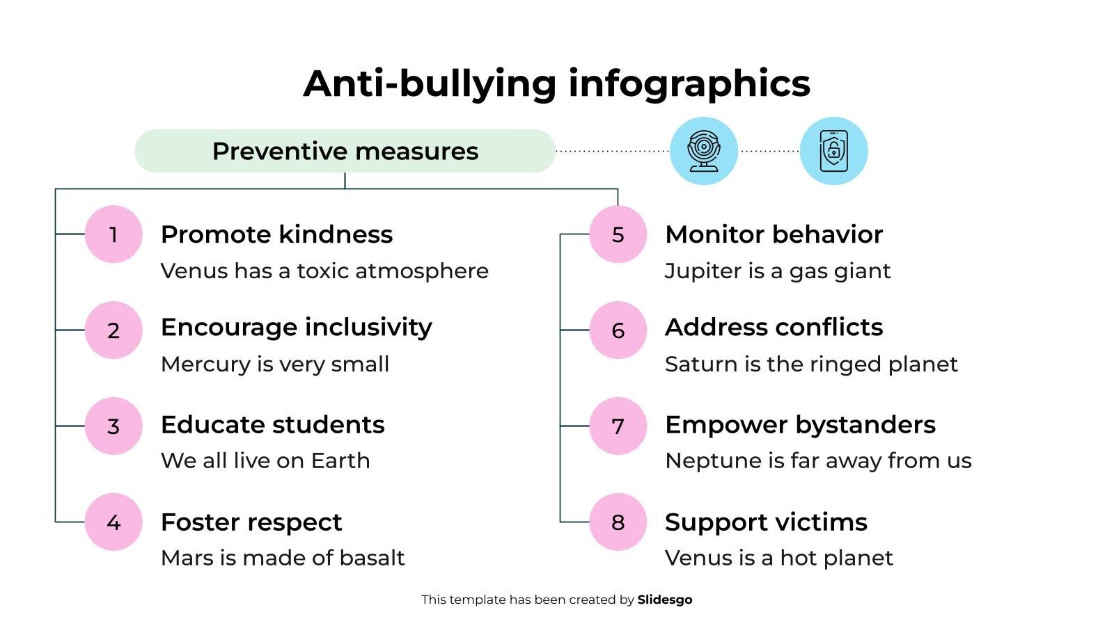 Anti-Bullying Infographics Template