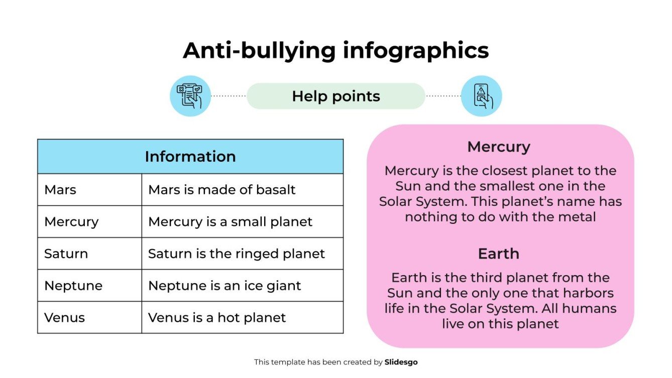 Anti-Bullying Infographics Template
