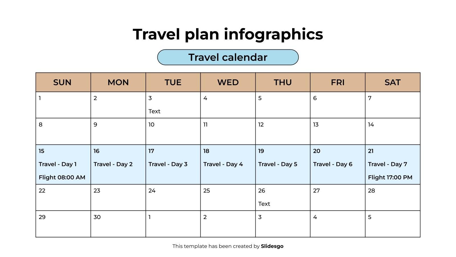 Travel Plan Infographics Template