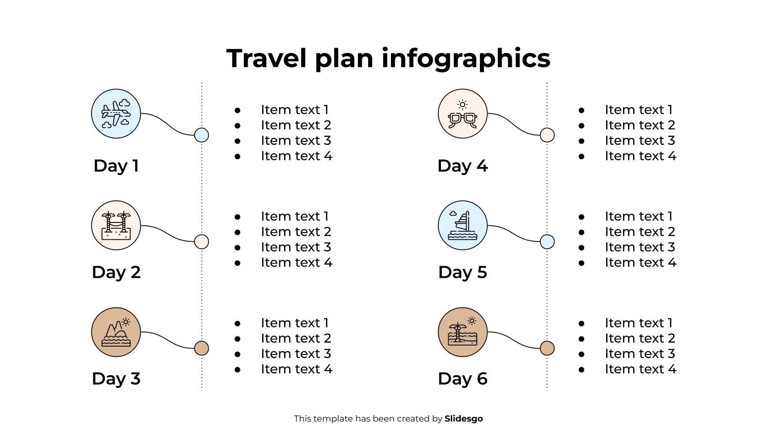 Travel Plan Infographics Template