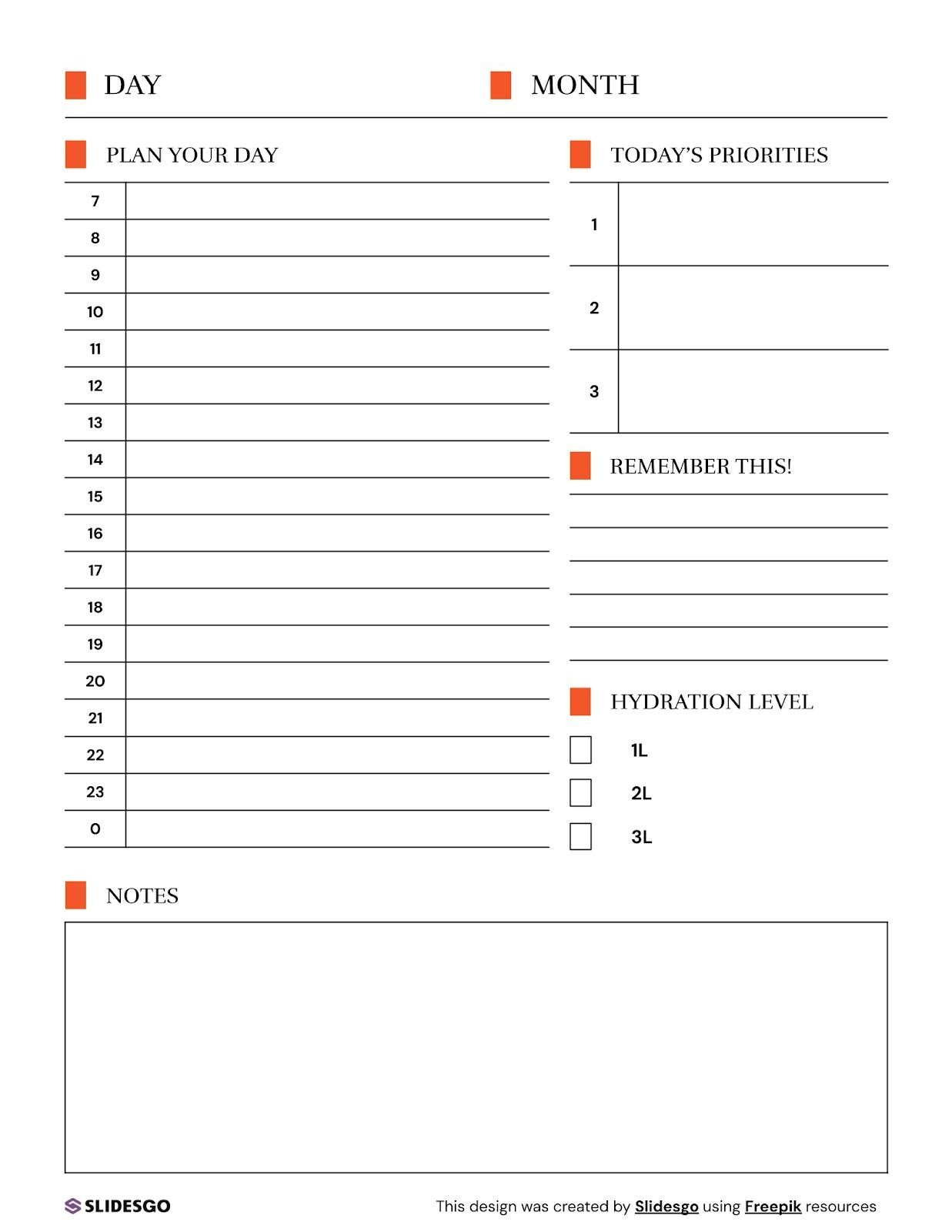 Daily Agenda 2025 Template