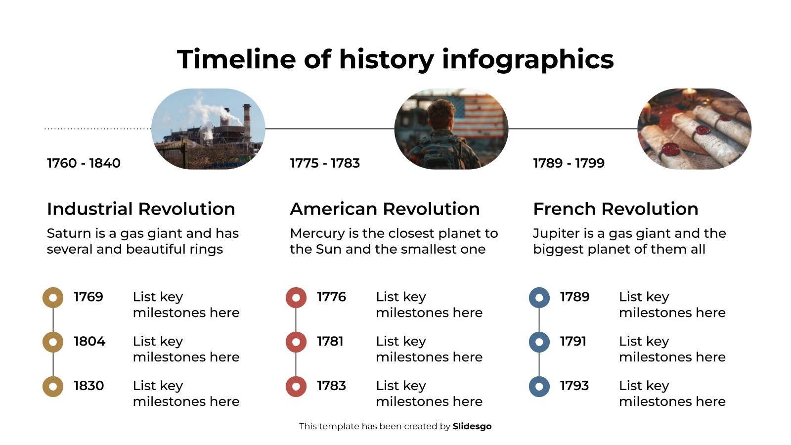 Timeline of History Infographics Template