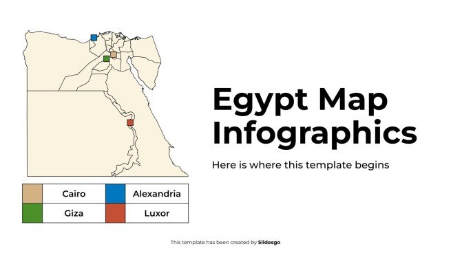 Egypt Map Infographics Template