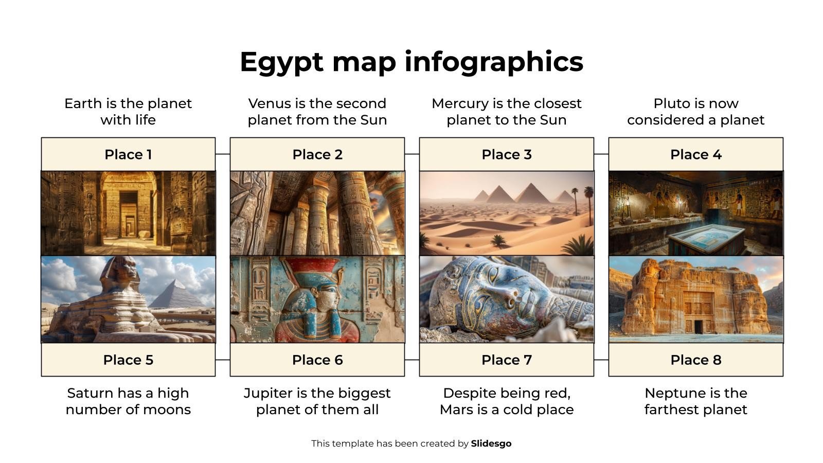 Egypt Map Infographics Template