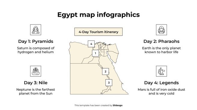 Egypt Map Infographics Template