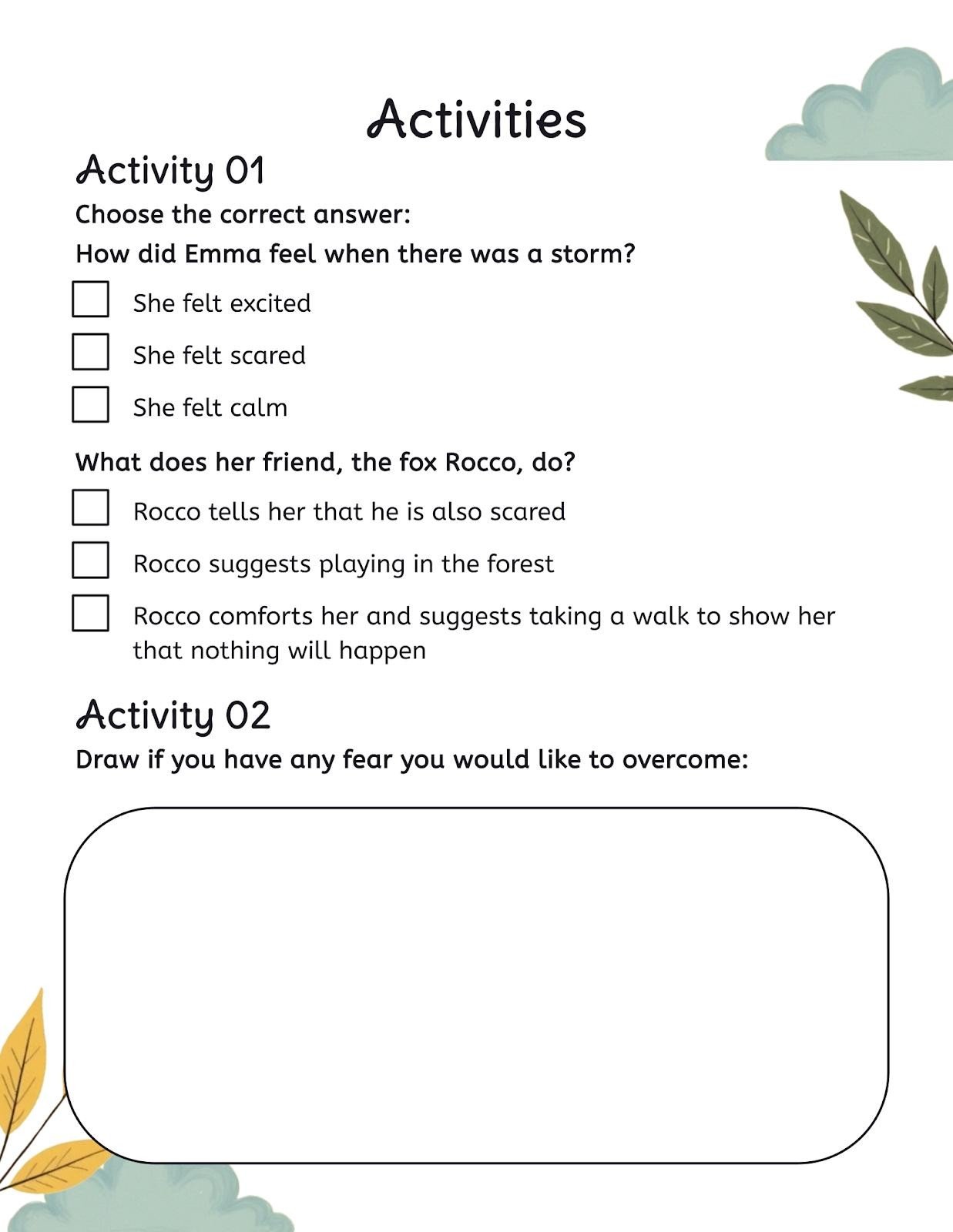 Overcoming Fears Storybook Presentation