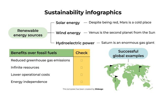 Sustainability Infographics Template