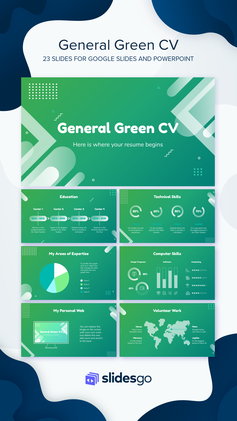 Page 4 | General Green CV Google Slides Theme and PowerPoint Template