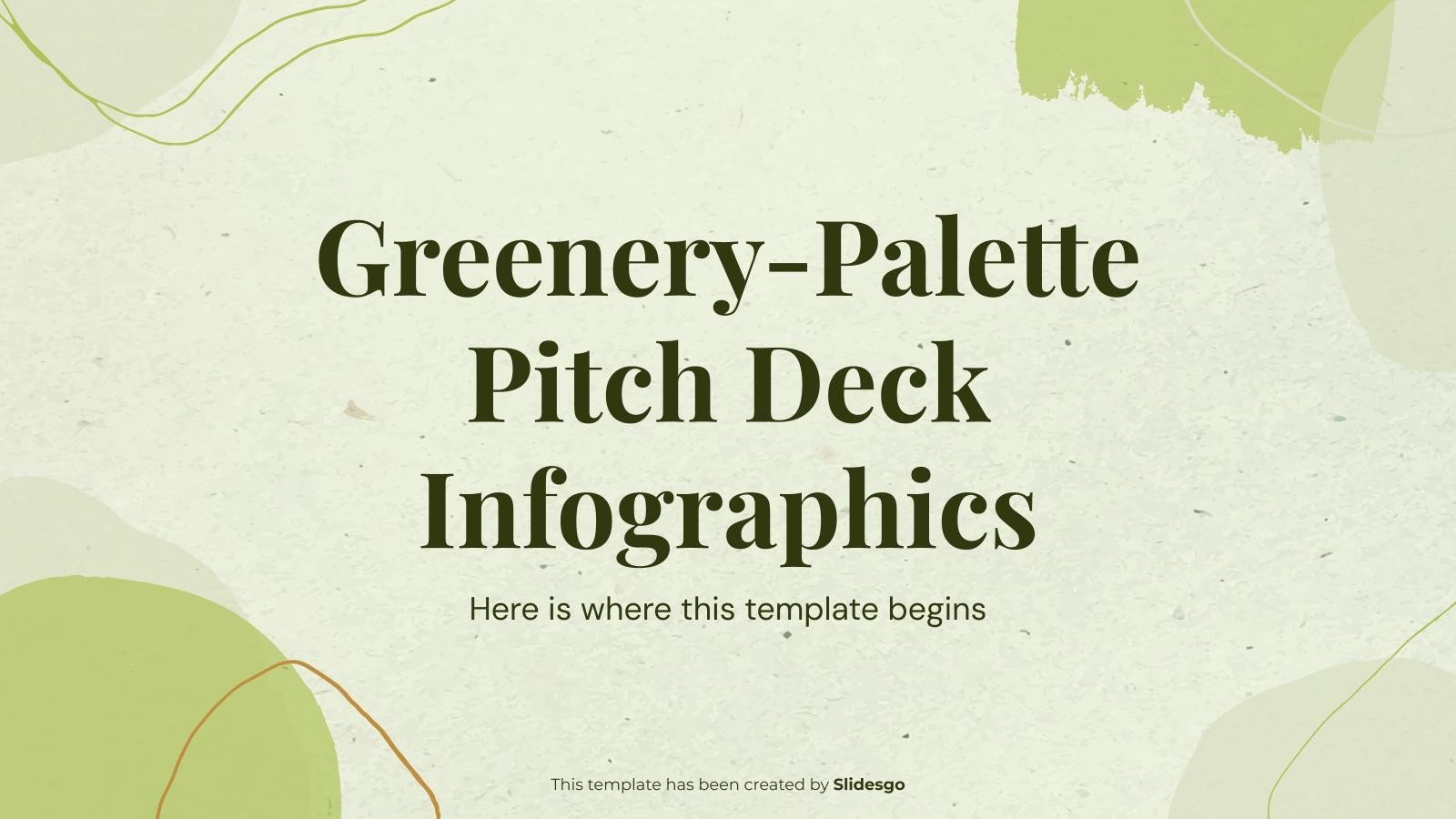 Greenery-Palette Pitch Deck Infographics Presentation