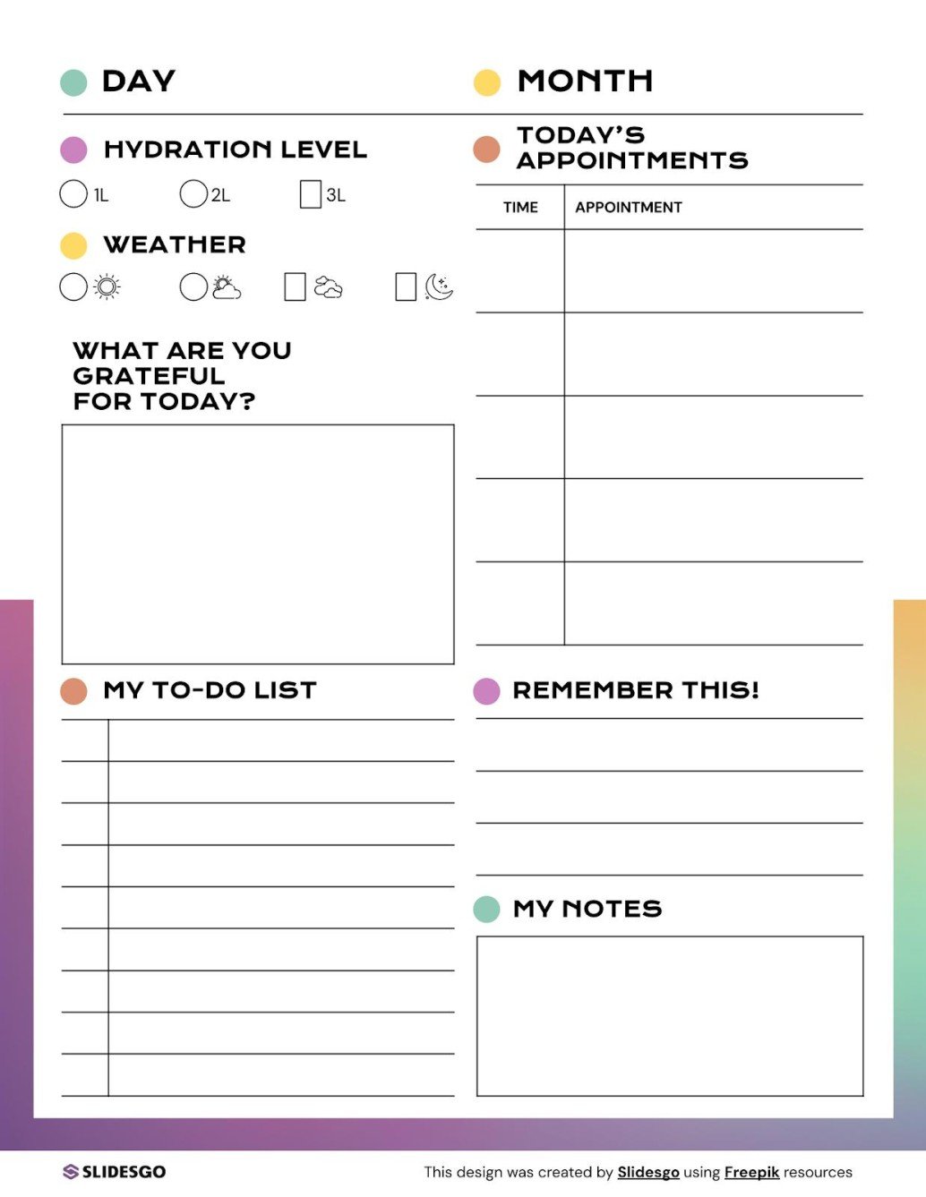 Daily Agenda 2025 Template