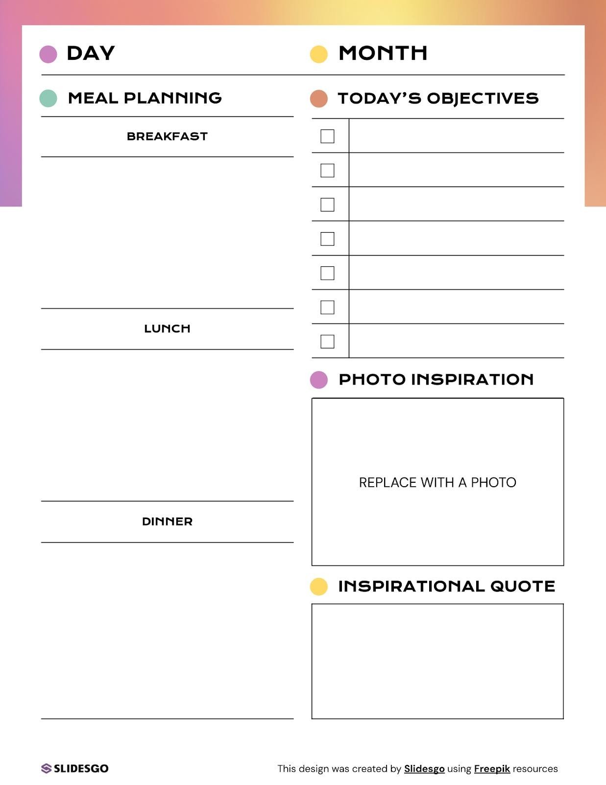 Daily Agenda 2025 Template