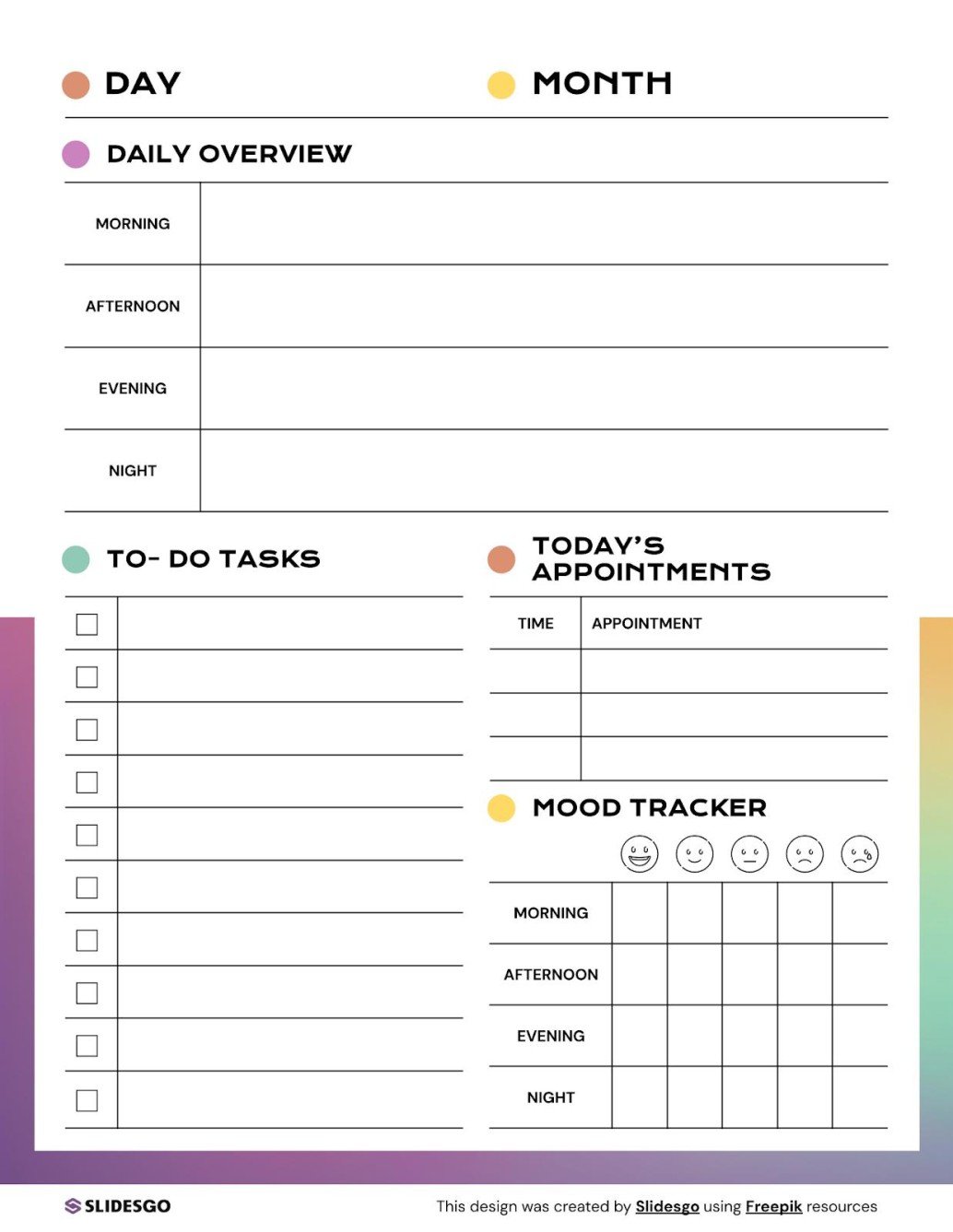 Daily Agenda 2025 Template