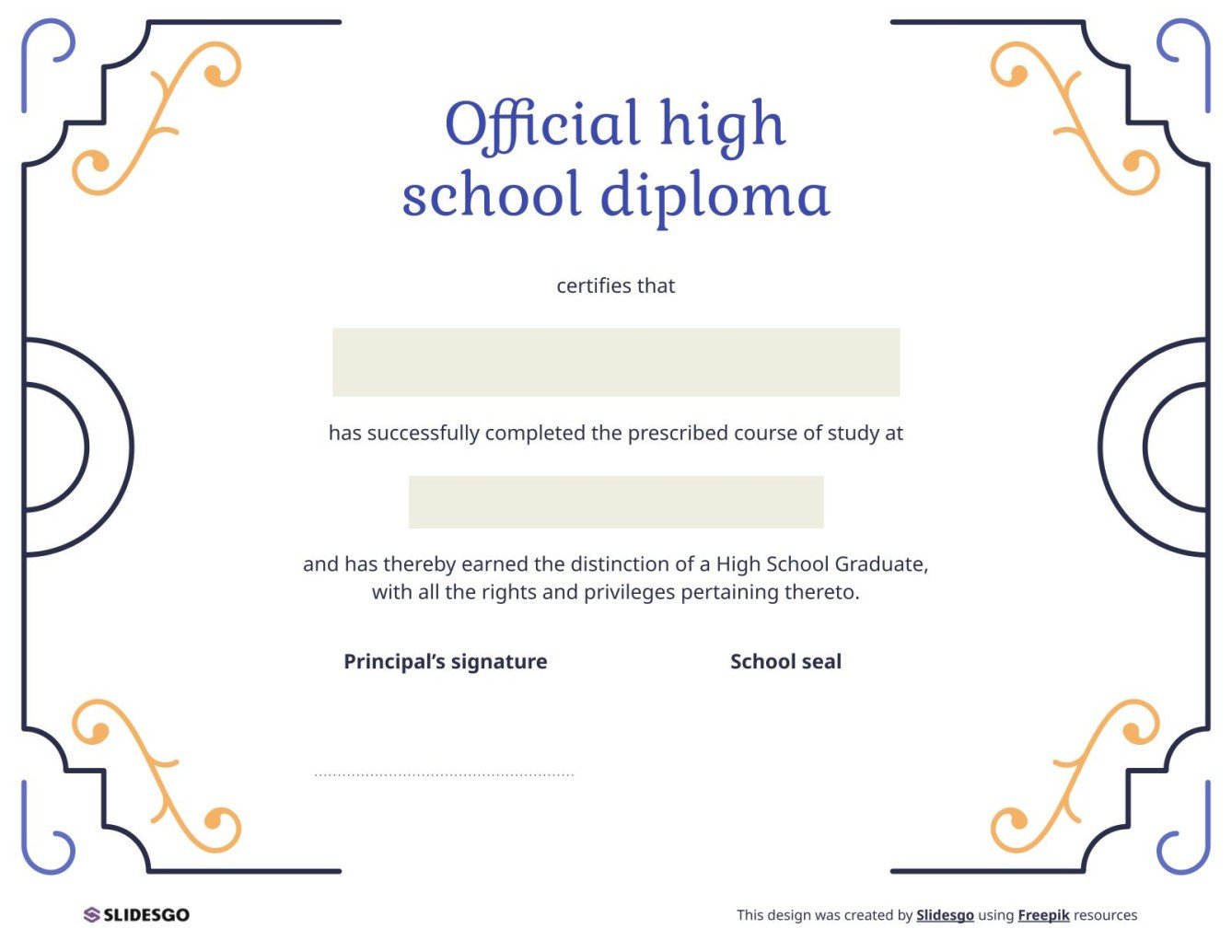 High School Graduation Diploma Presentation