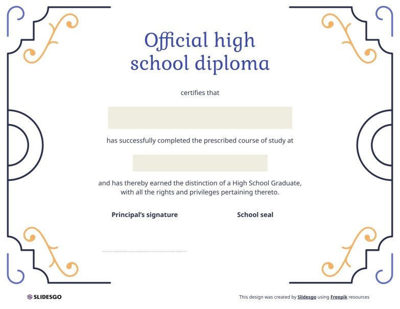 High School Graduation Diploma Presentation