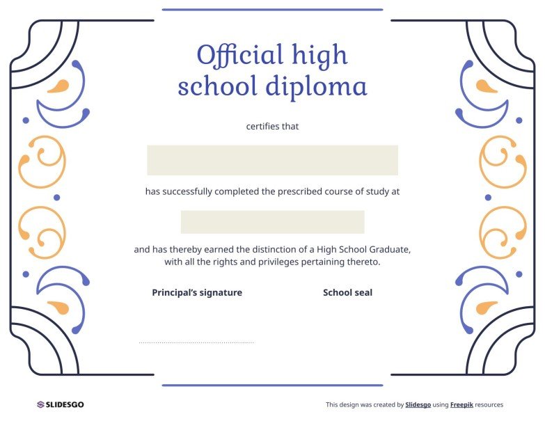 High School Graduation Diploma Presentation