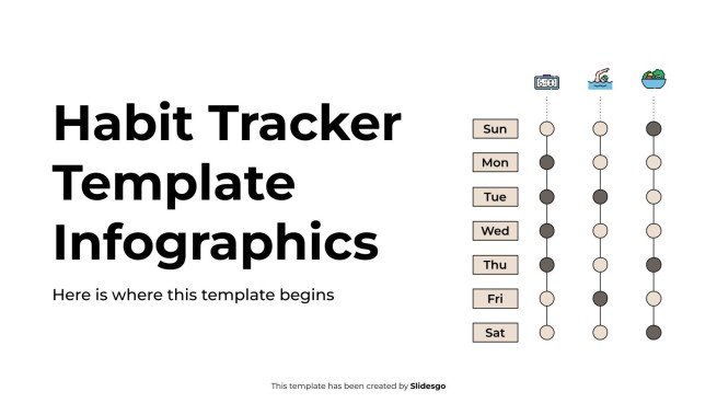 Habit Tracker Template Infographics Template