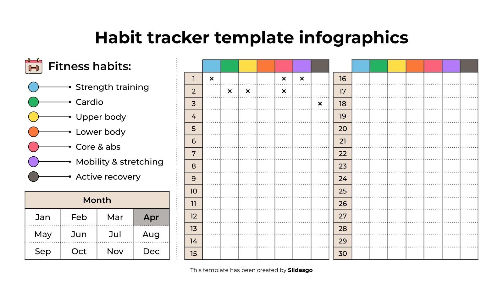 Habit Tracker Template Infographics Template