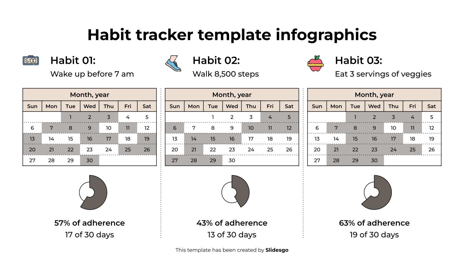Habit Tracker Template Infographics Template