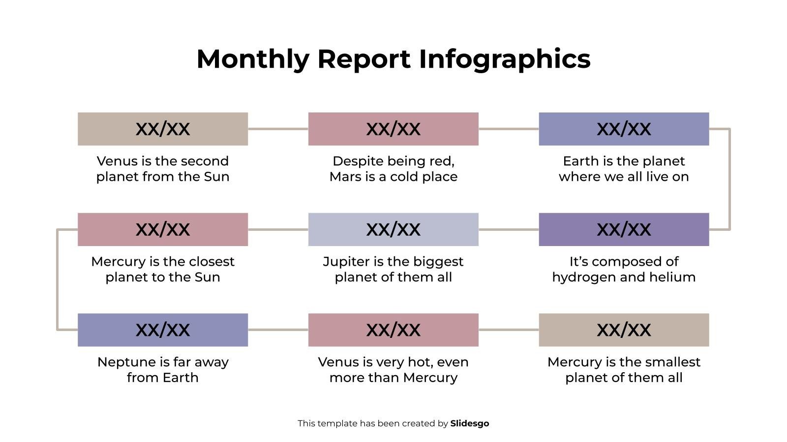 Monthly Report Infographics Template