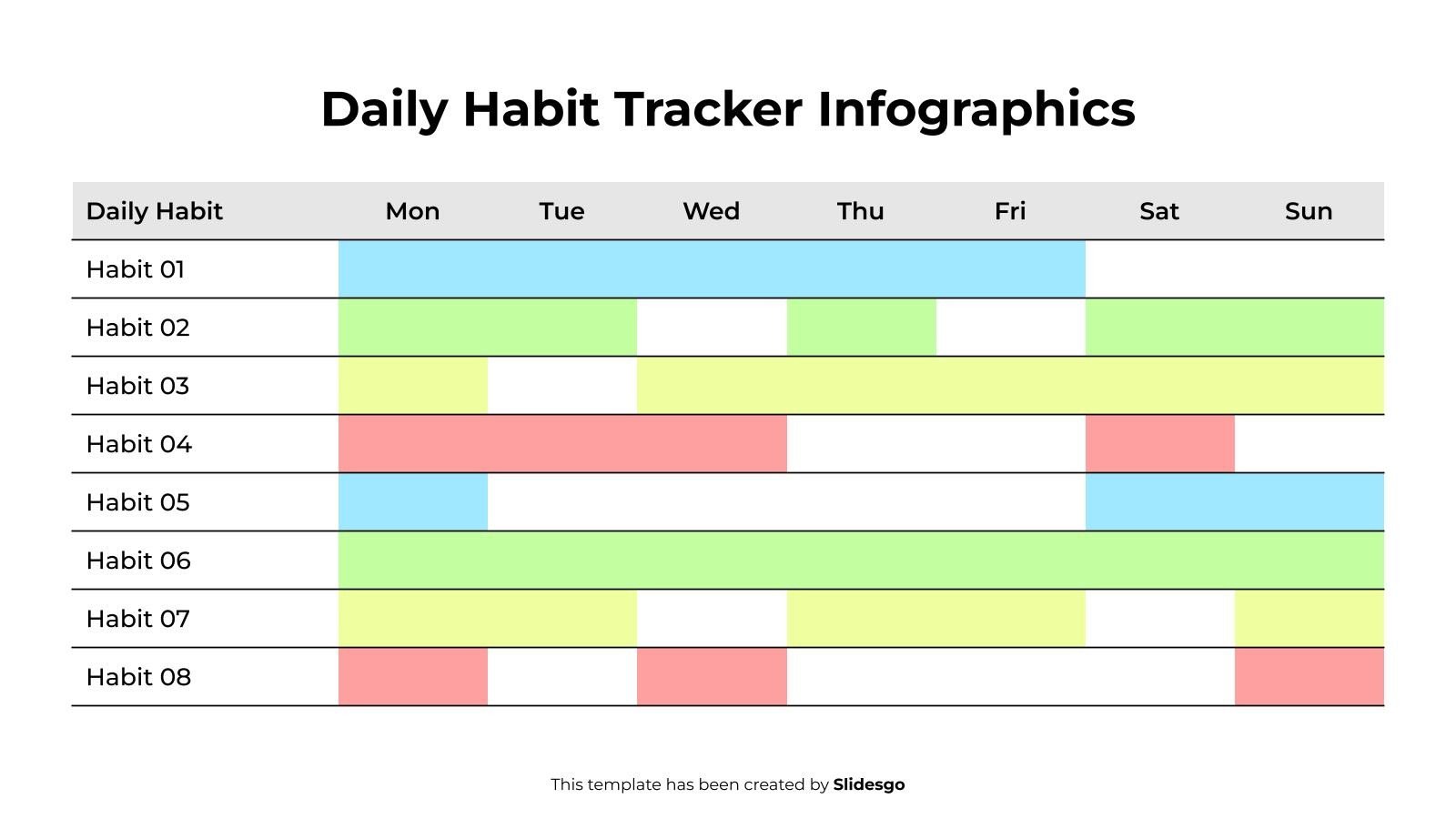 Daily Habit Tracker Infographics Template