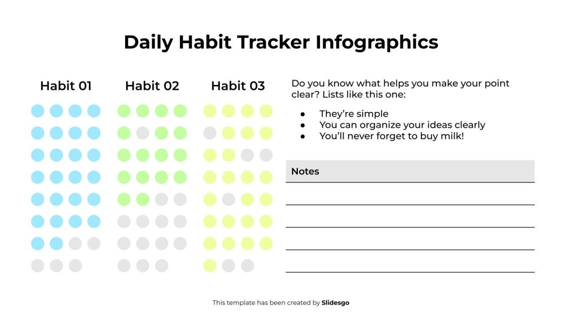 Daily Habit Tracker Infographics Template