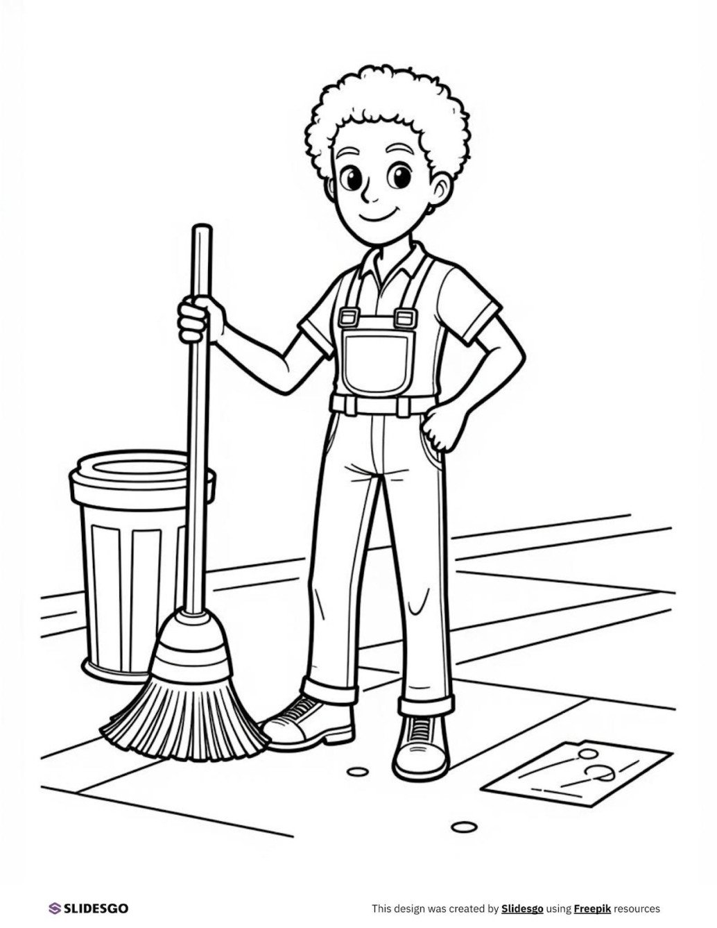 Community Helpers Coloring book Template