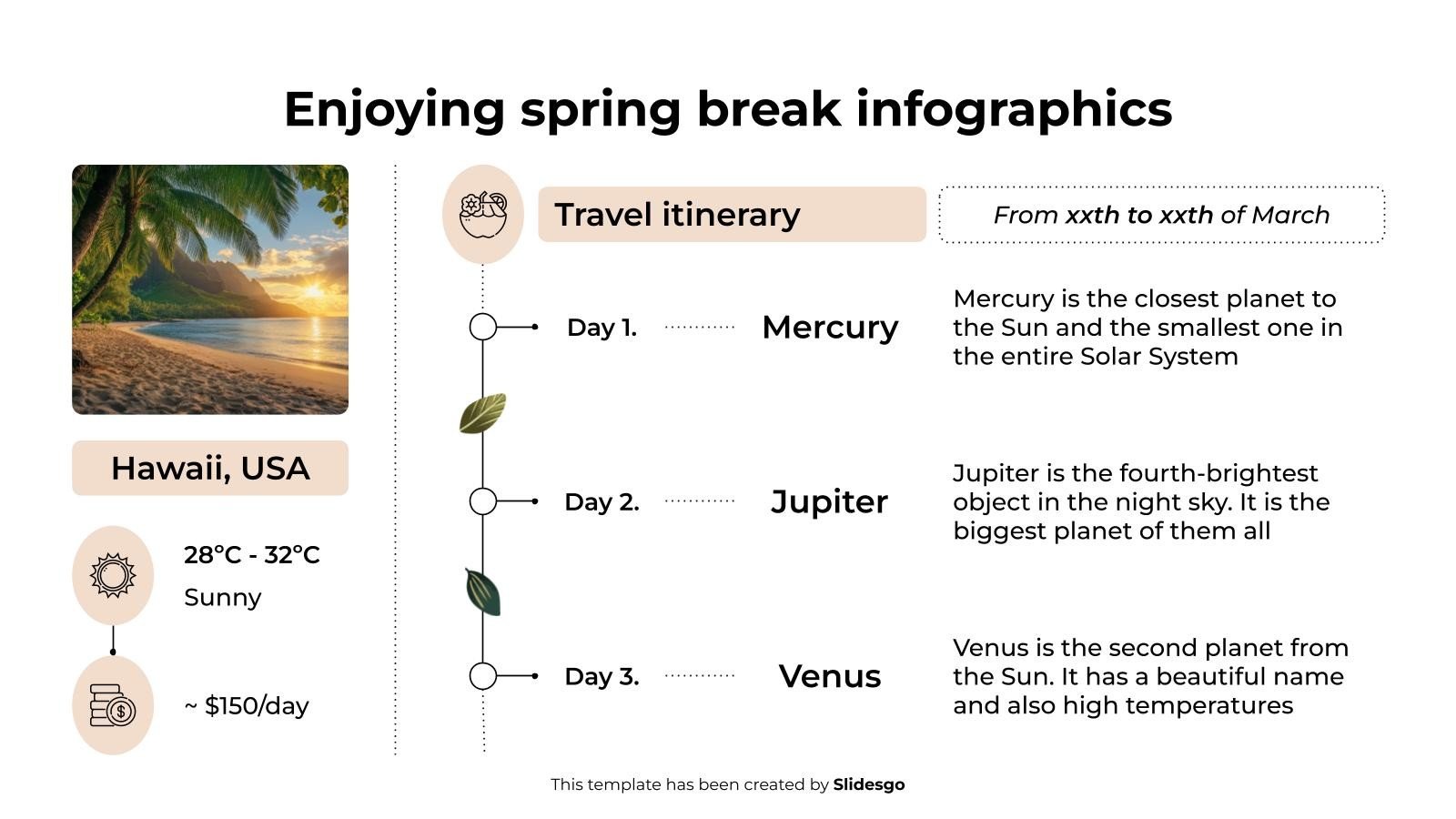 Enjoying Spring Break Infographics Template