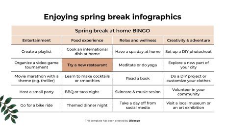 Enjoying Spring Break Infographics Template