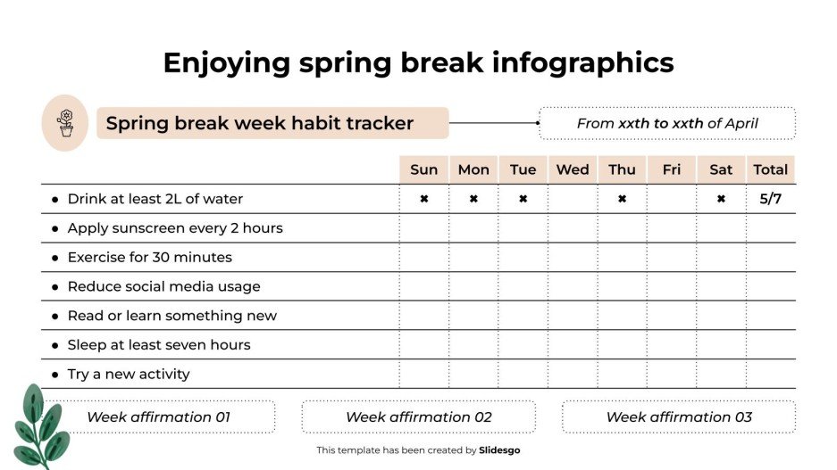 Enjoying Spring Break Infographics Template