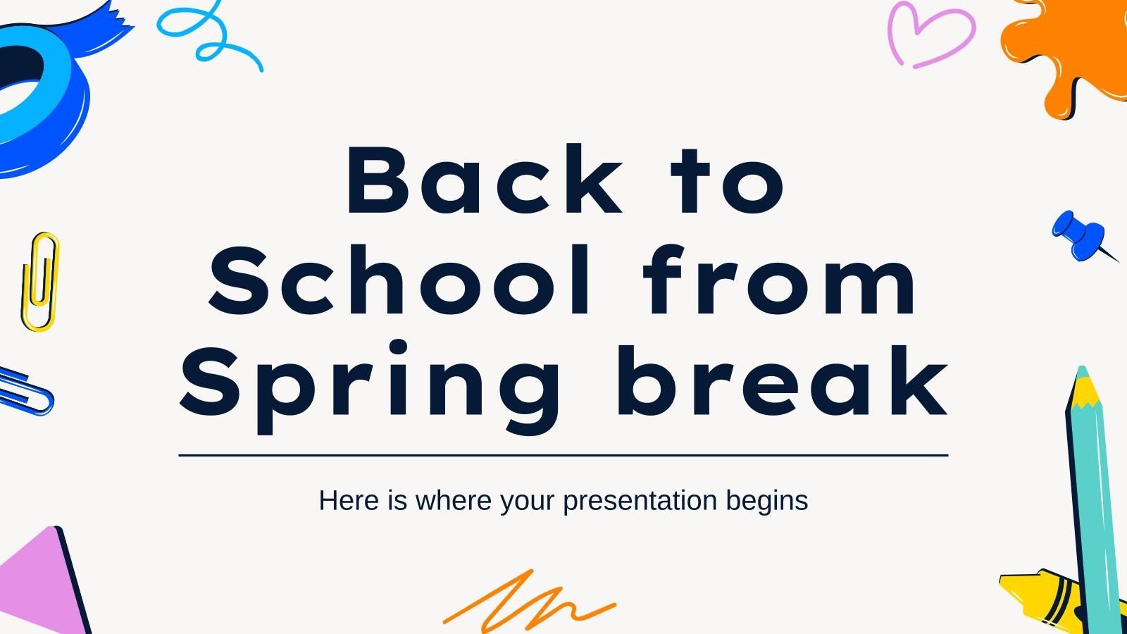 Back to School from Spring Break Presentation