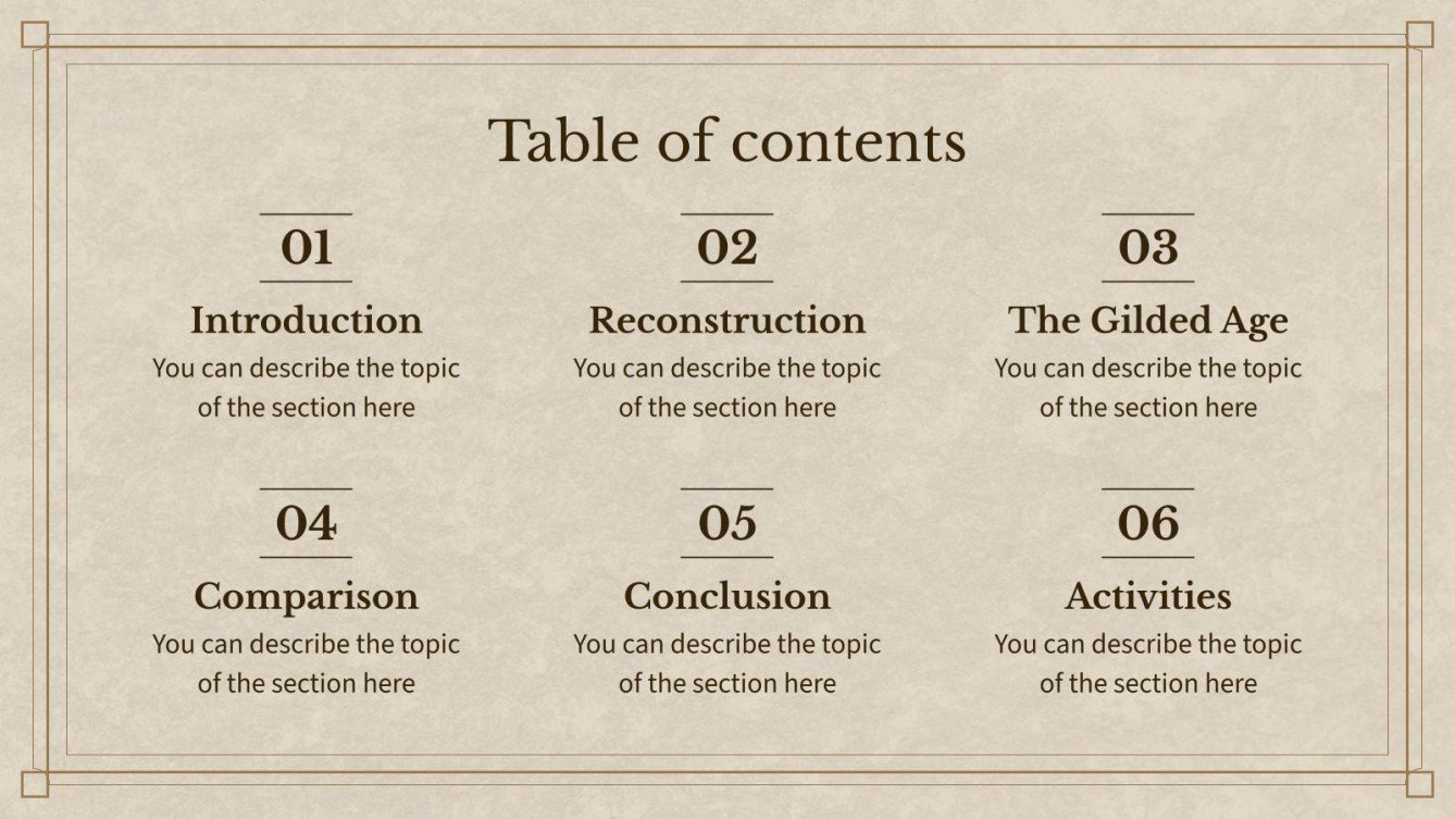 Reconstruction Era and the Gilded Age - History - 11th Grade