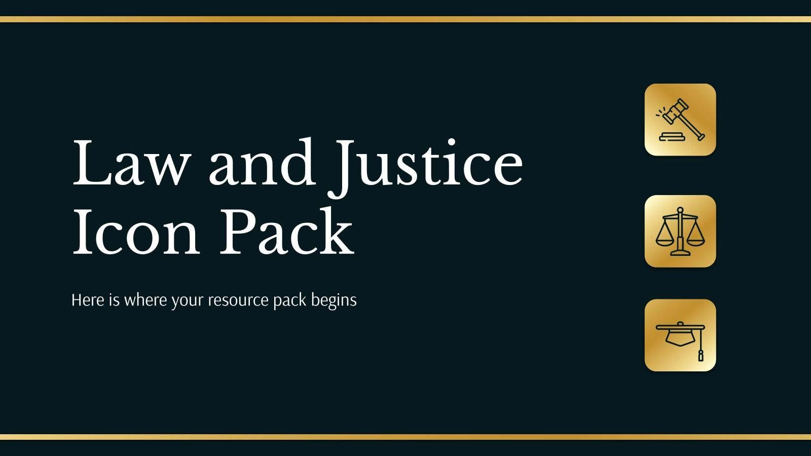 Law and Justice Icon Pack Template