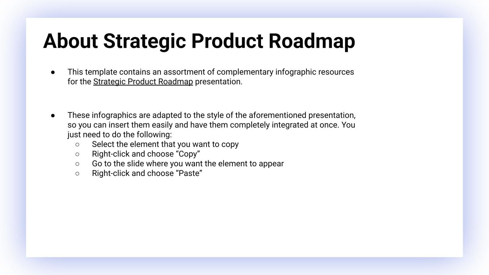 Strategic Product Roadmap Infographics Template