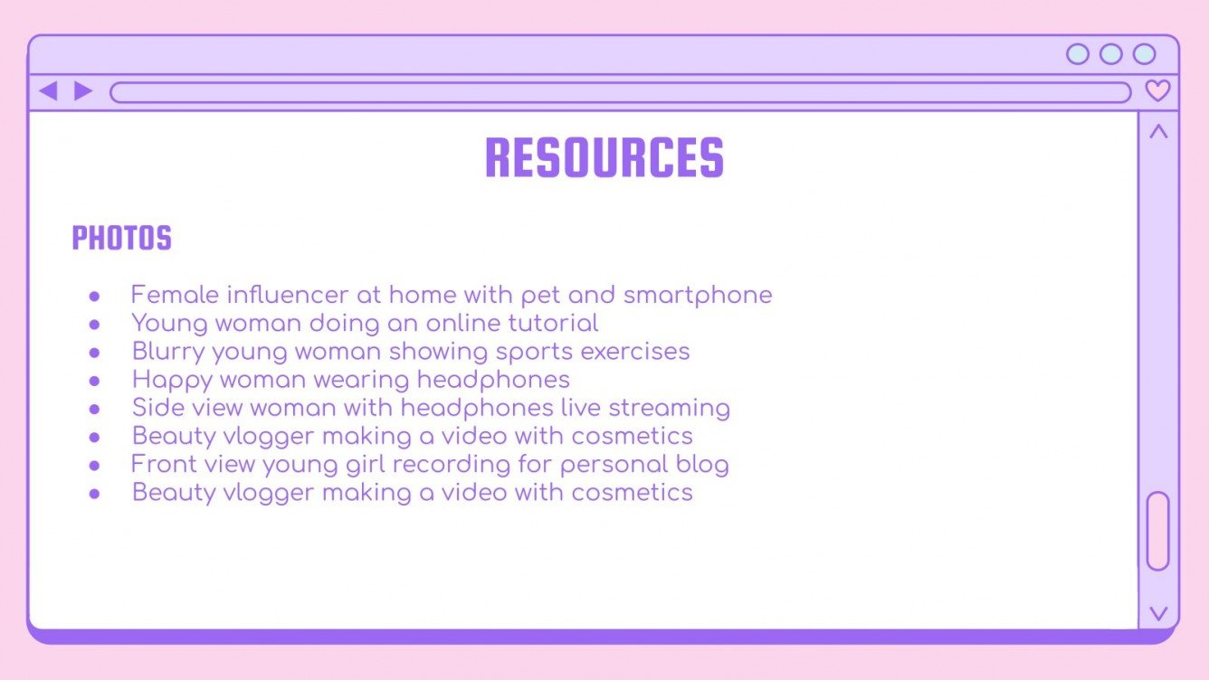 Streamer Interfaces for Social Media | Google Slides & PPT