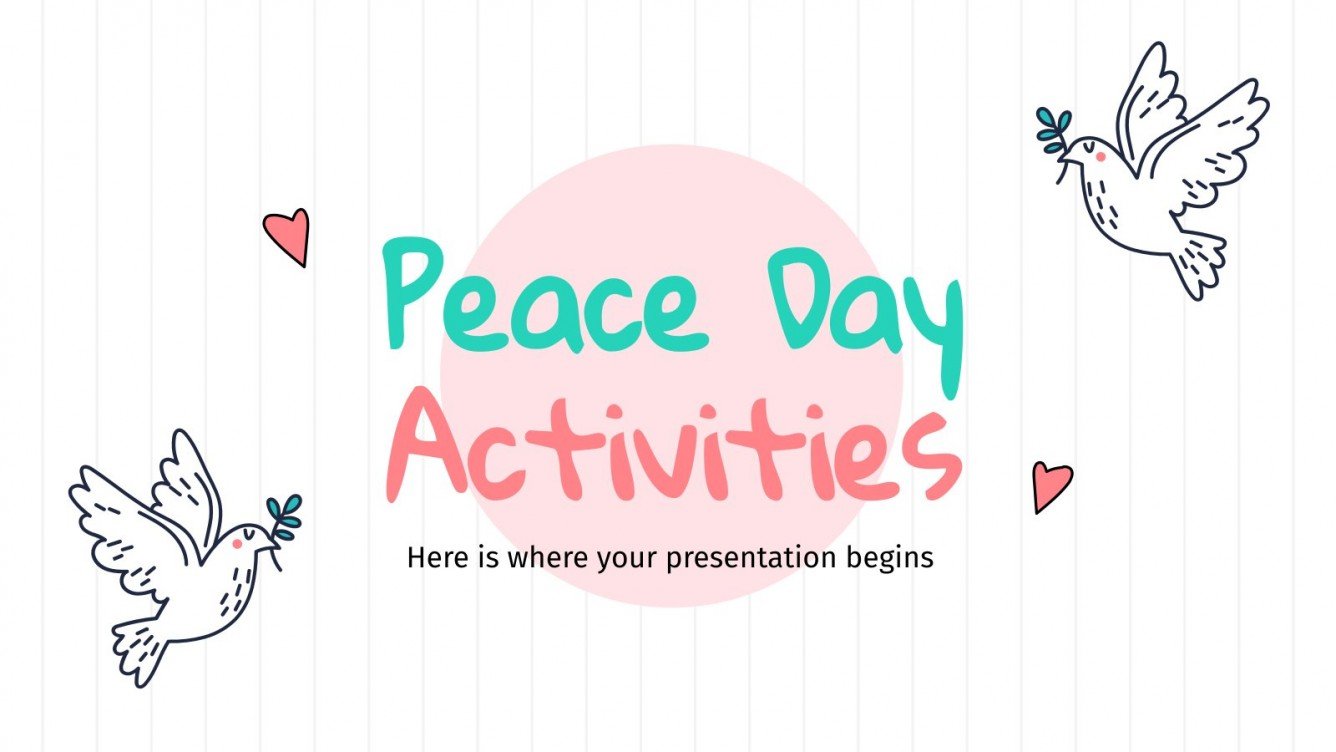Peace-themed free Google Slides and PPT templates