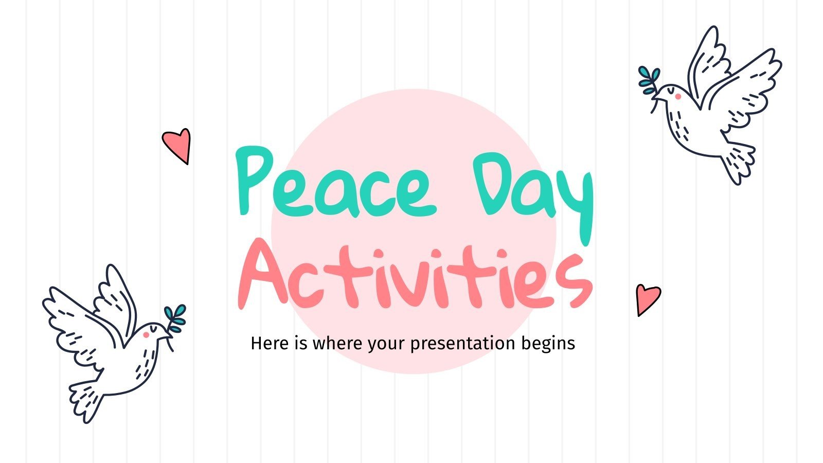 Peace-themed free Google Slides and PPT templates