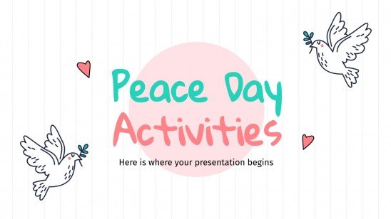 Peace-themed free Google Slides and PPT templates