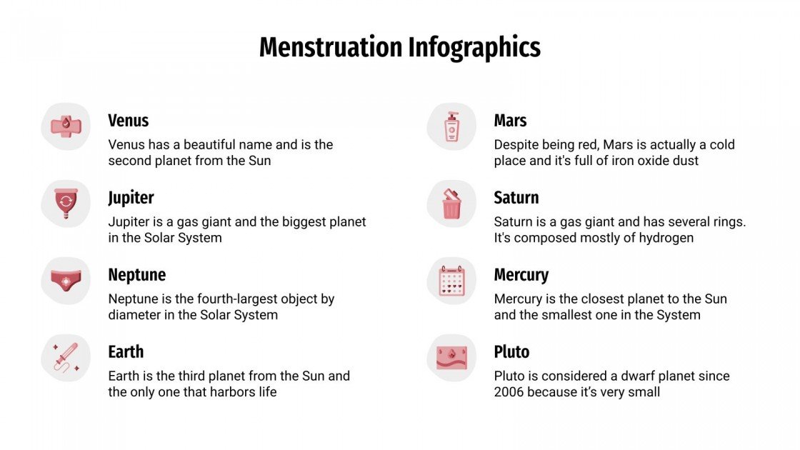 Infográficos de menstruação | Modelo do Google Slides e PPT