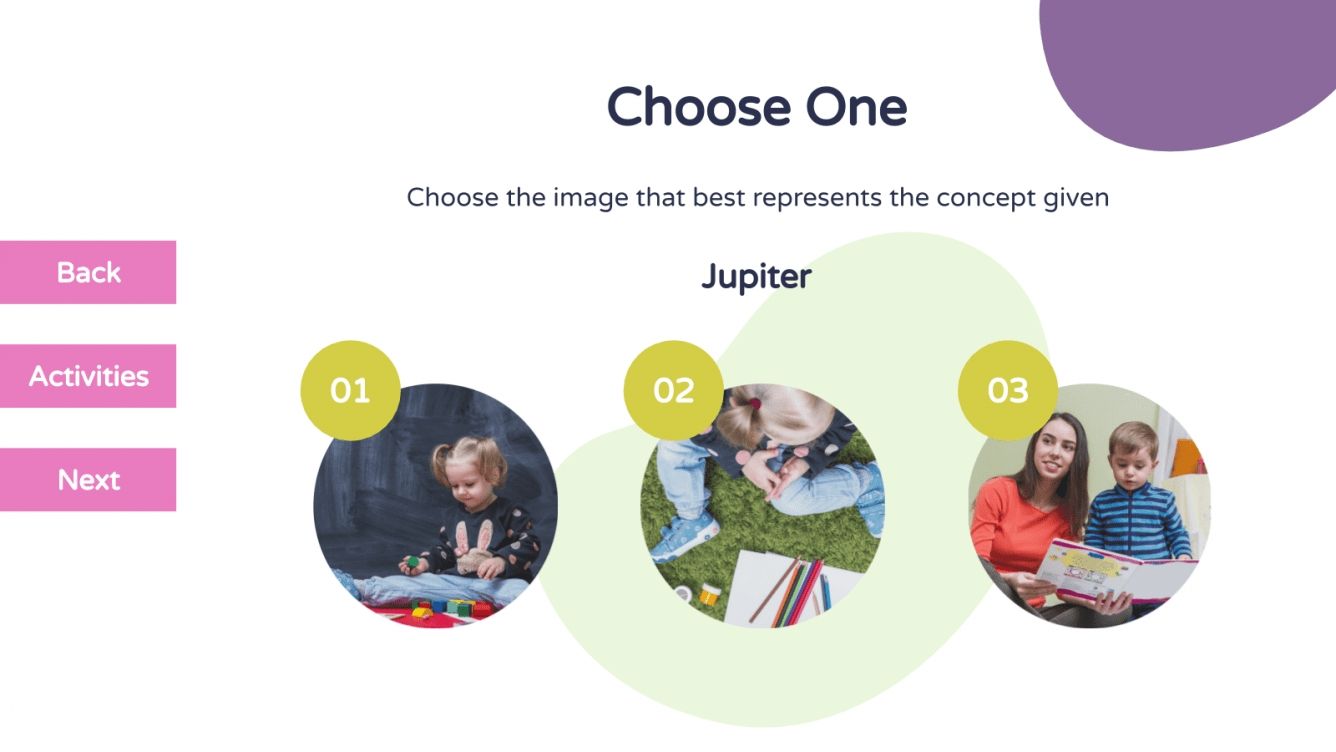 Pre-K Digital Choice Board Google Slides & PPT template