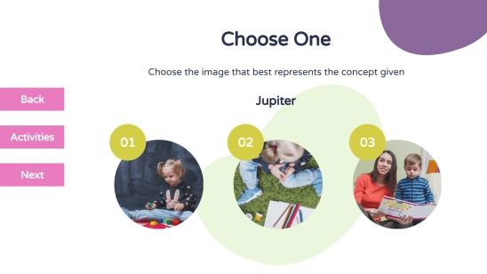 Pre-K Digital Choice Board Google Slides & PPT template