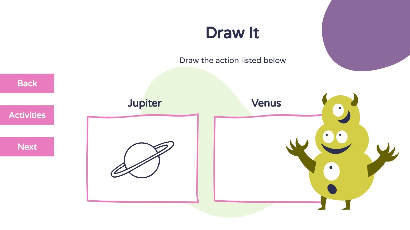 Pre-K Digital Choice Board Google Slides & PPT template