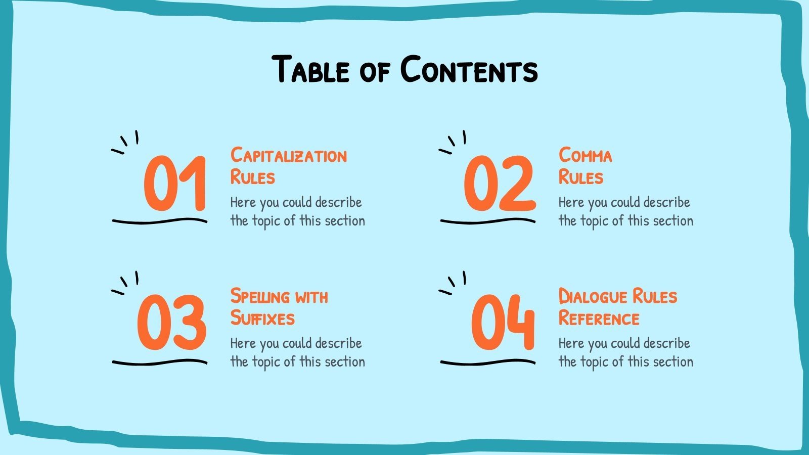 English Language Grammar Rules Google Slides & PPT template