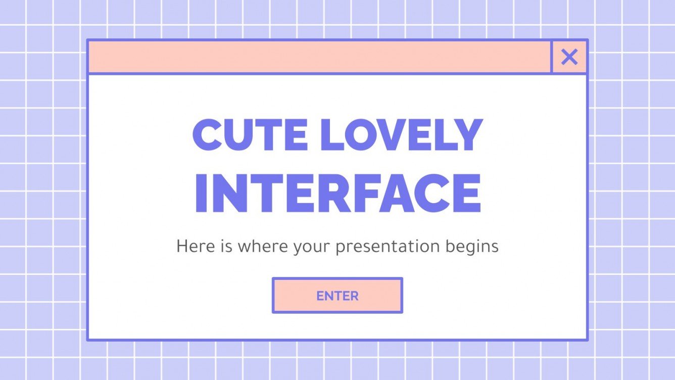 Cute Lovely Interface Google Slides & PowerPoint template