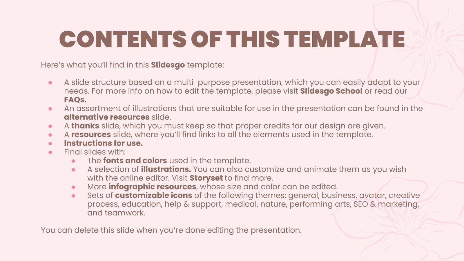 Inspirational Pink Slides theme and PowerPoint template