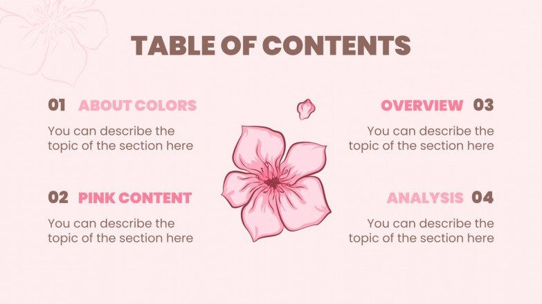 Inspirational Pink Slides theme and PowerPoint template