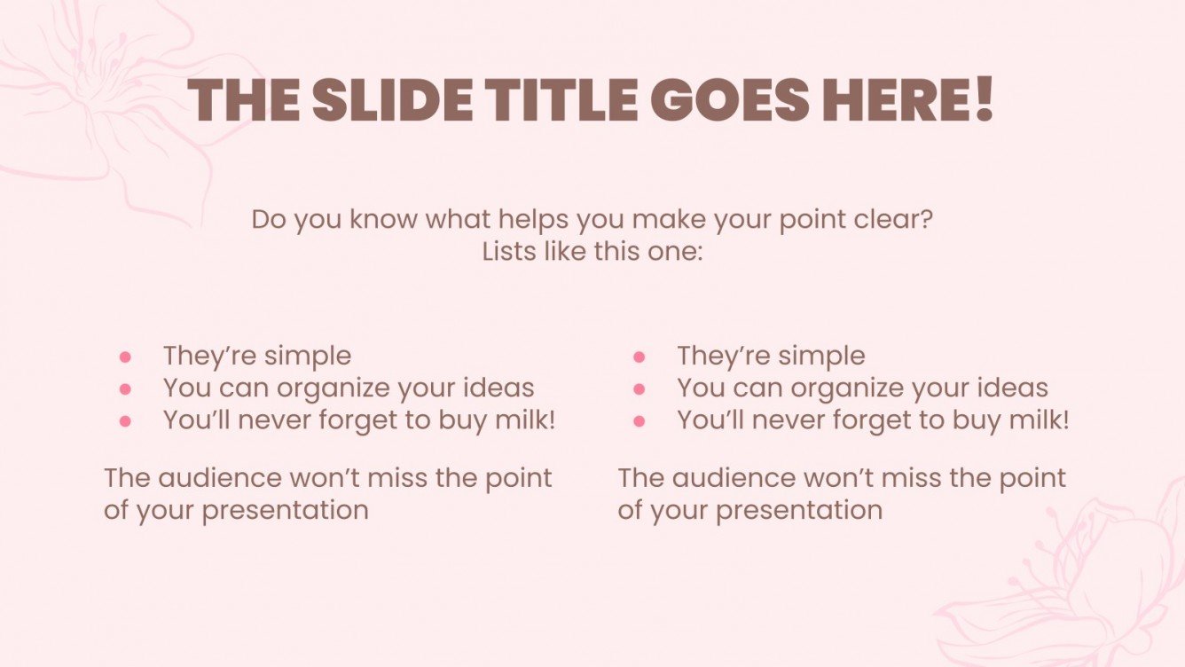 Inspirational Pink Slides theme and PowerPoint template