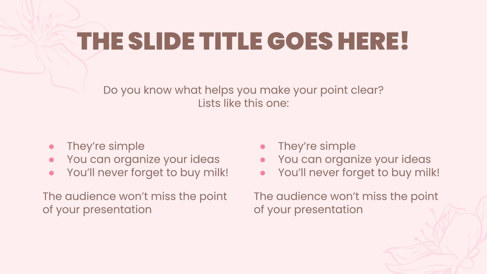 Inspirational Pink Slides theme and PowerPoint template