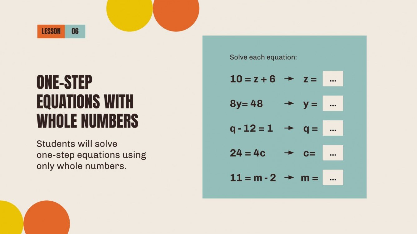 Maths - 6th Grade: Number Sense and Operations