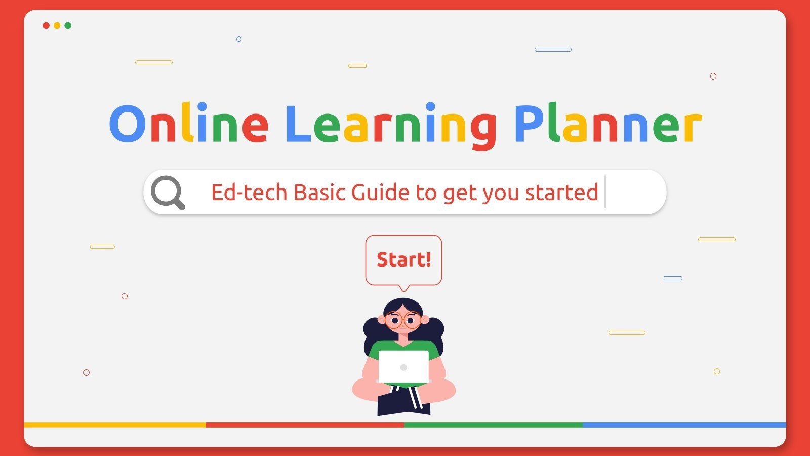 Online Learning Planner Google Slides and PowerPoint template