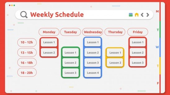 Planificador de clases online | Plantilla de Google Slides y PPT